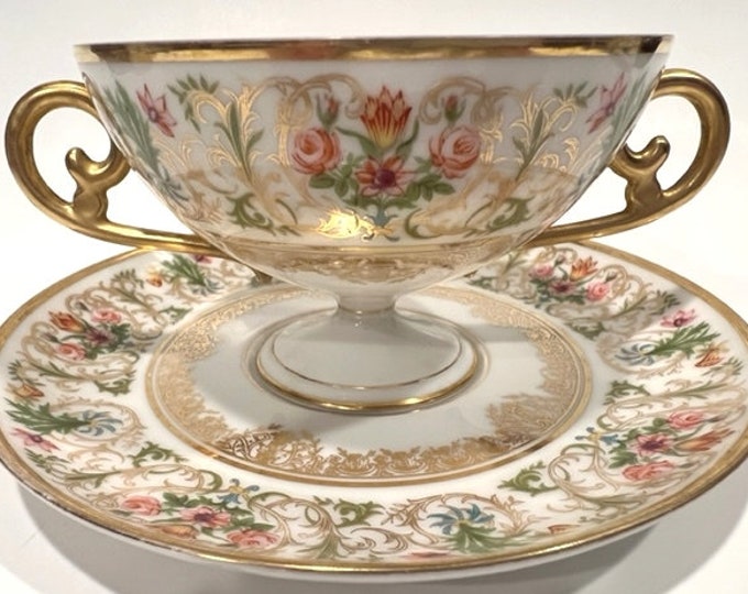 Vintage Erede Dr. A. Salviati & Co Venezia Floral Motif Gold Accents ...