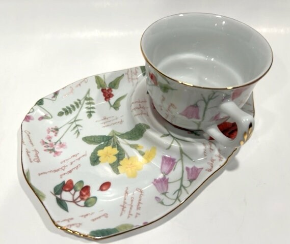 Vintage Nantucket China Floral Motif Porcelain Teacup and - Etsy
