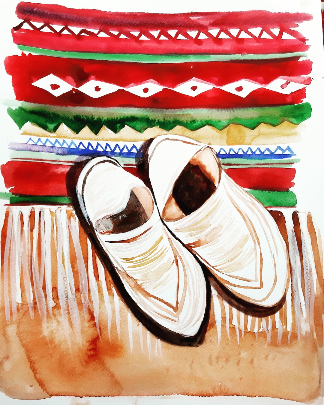 Kurdish Traditional Shoses Klash .giveh and Carpet - Etsy