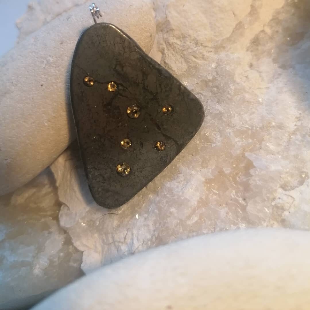 Zodiac Pendant Virgo Citrine Pyrite - Etsy