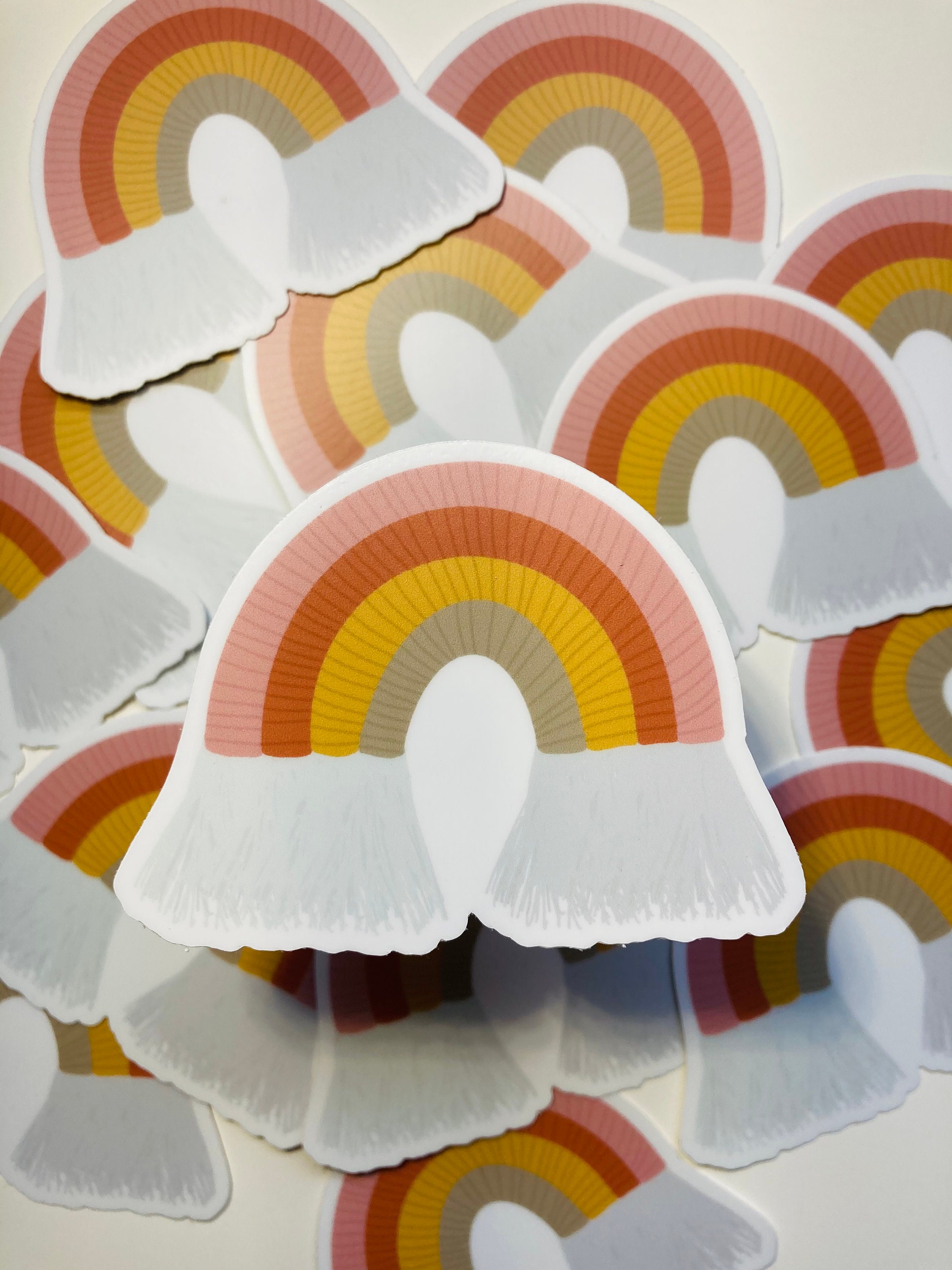 Macrame Rainbow Sticker - Etsy