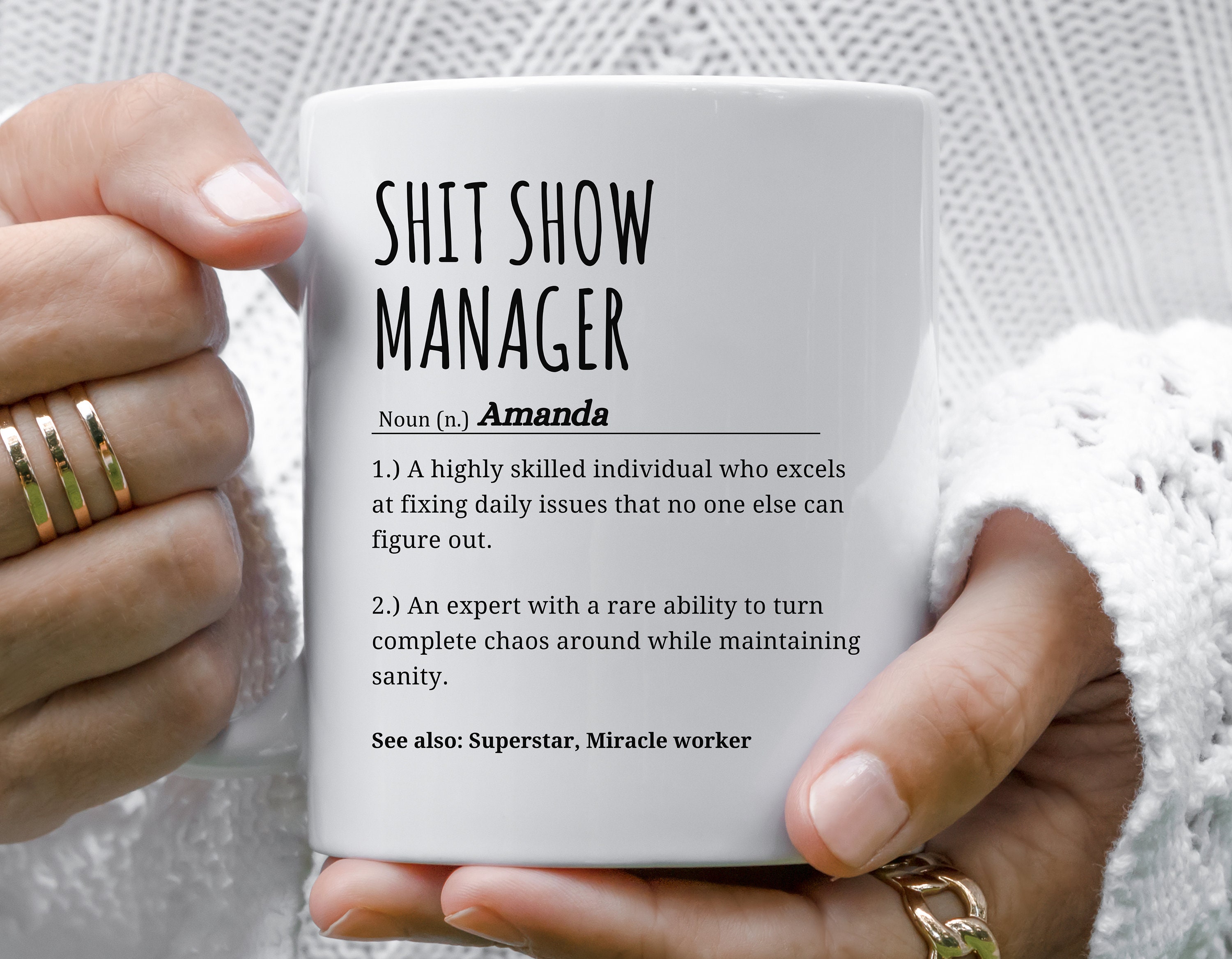 Shit Show Manager Mug, Funny Gift for Boss, Present for Coworker, Shit ...