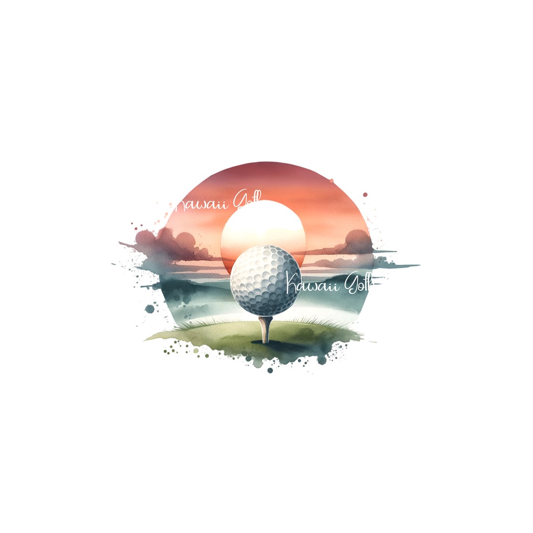 Golf Ball in Sun PNG SVG Watercolor - Etsy