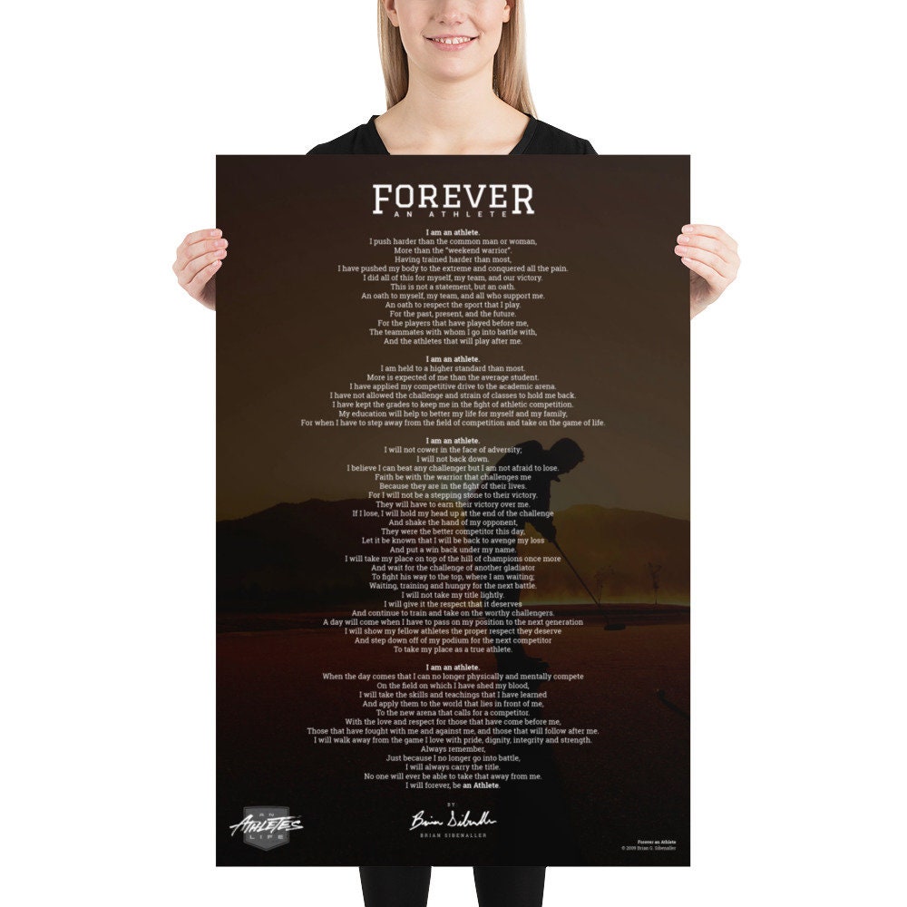 Golf Forever an Athlete Poem Poster Print / Poetry Gift for Golf ...