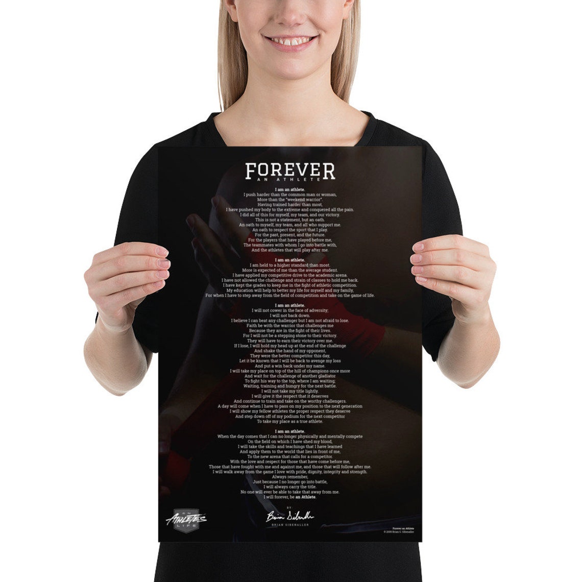 Boxing/mma Forever an Athlete Poem Poster Print / Poetry Gift for ...