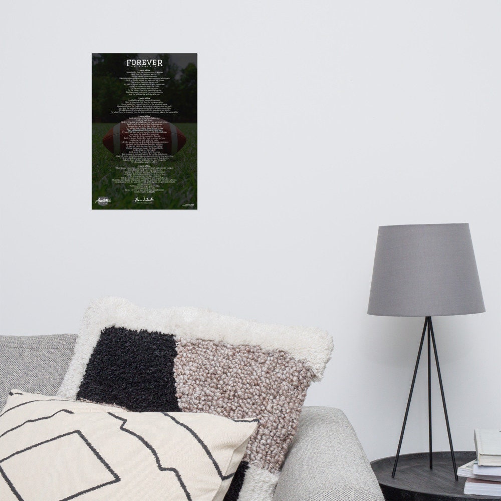 Football Poem Art Print, Athlete Gift, NFL Wall Art - Etsy UK