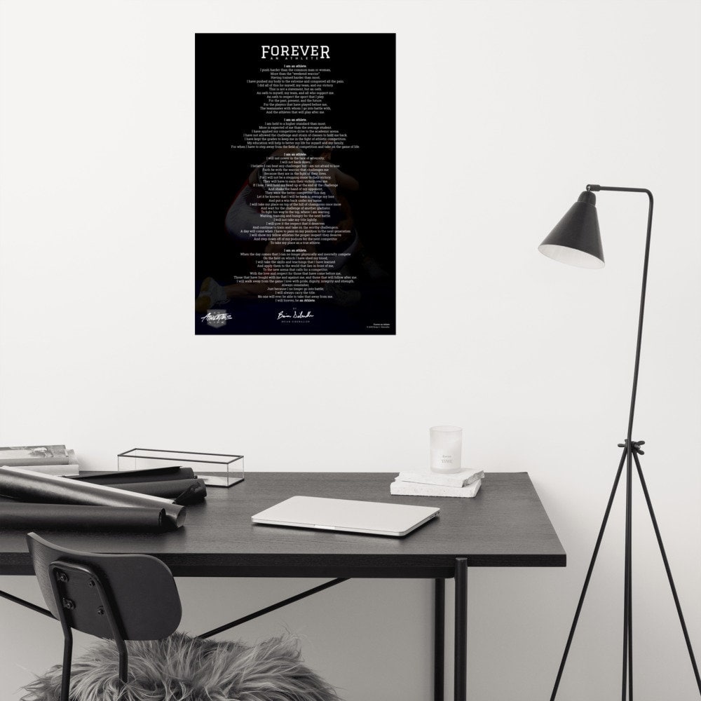 Wrestling Poem Poster Print / Forever an Athlete Poetry Gift ...