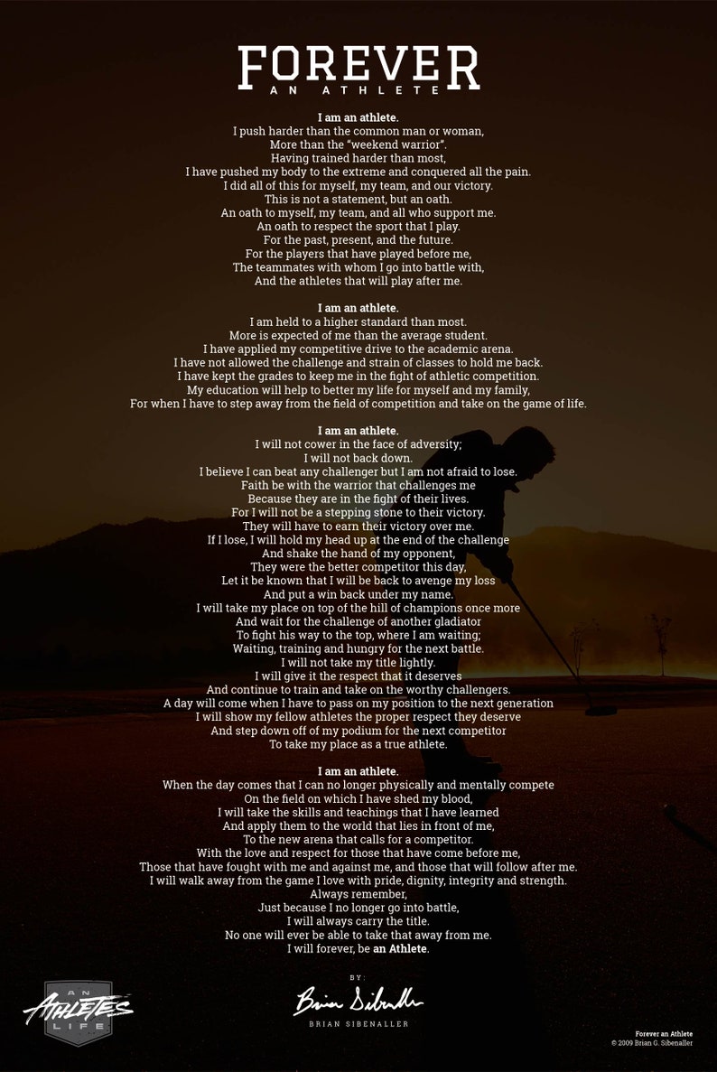 Golf Forever an Athlete Poem Poster Print / Poetry Gift for - Etsy ...