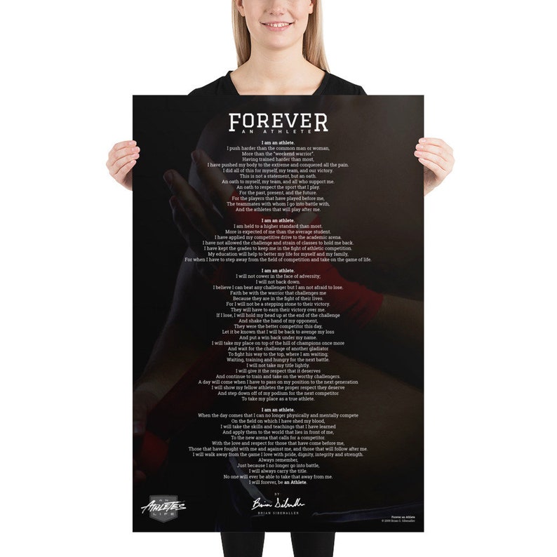 Boxing/mma Forever an Athlete Poem Poster Print / Poetry Gift for ...