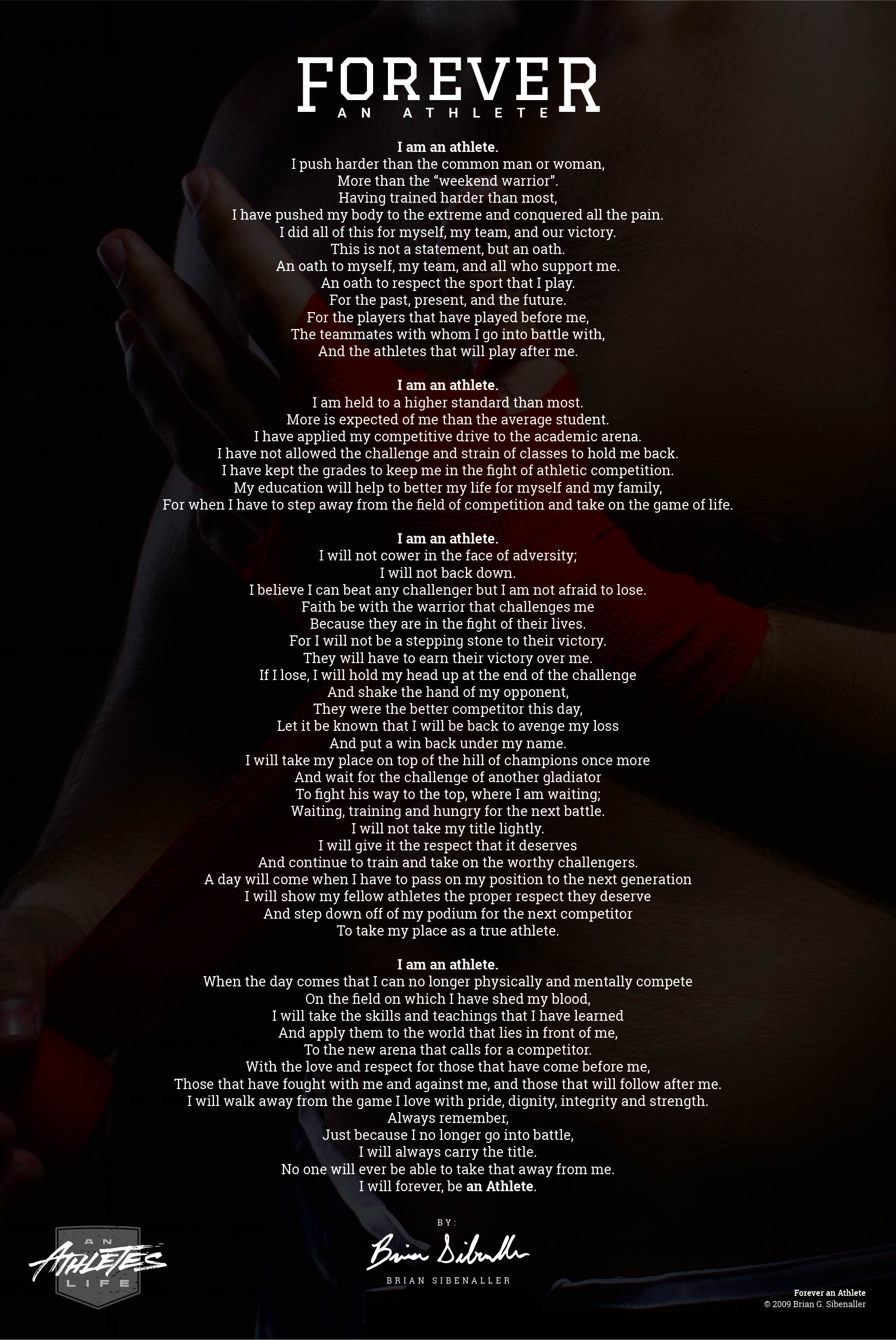 Boxing/mma Forever an Athlete Poem Poster Print / Poetry Gift for ...