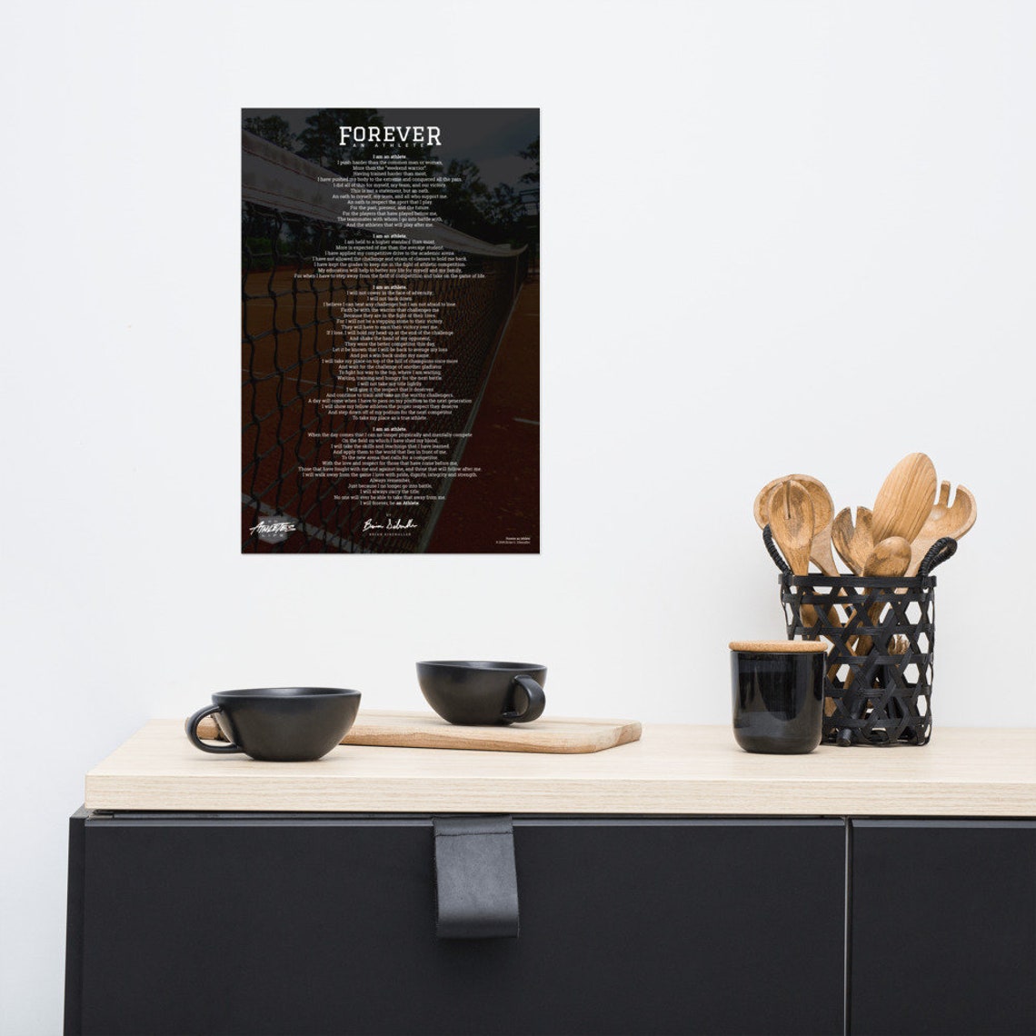 Tennis Athlete Poem Poster Print, Motivational Gift - Etsy