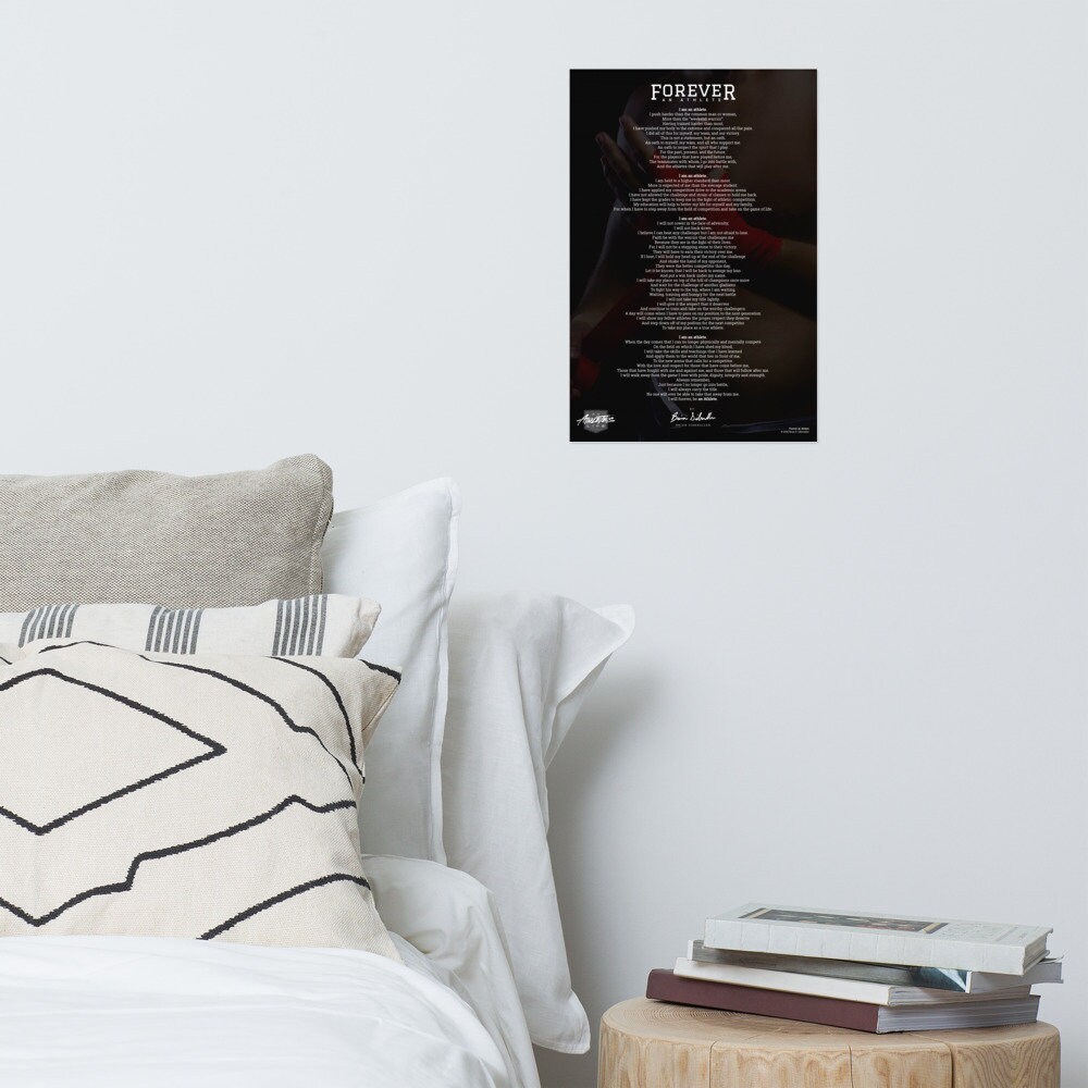 Boxing/mma Forever an Athlete Poem Poster Print / Poetry Gift for ...
