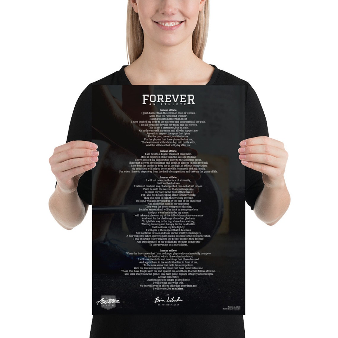 Weightlifting Forever an Athlete Poem Poster Print / Poetry Gift for ...