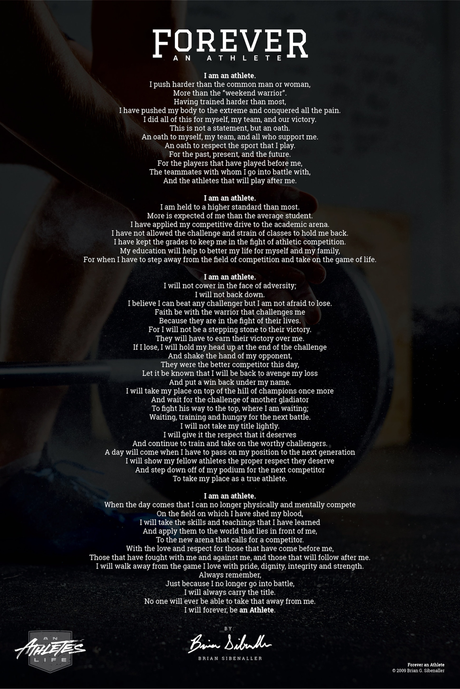Weightlifting Forever an Athlete Poem Poster Print / Poetry Gift for ...