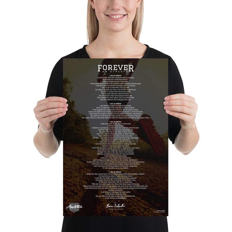 Running Forever an Athlete Poem Poster Print / Poetry Gift for Running ...