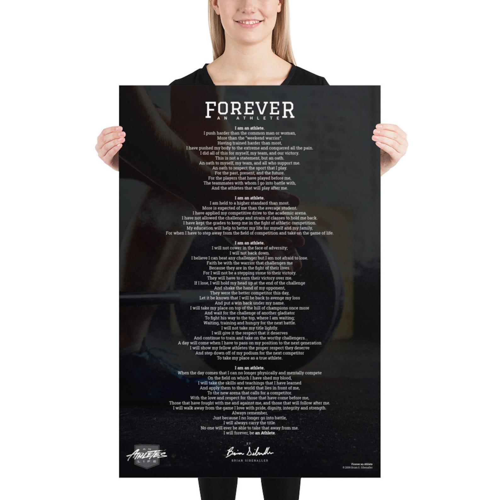 Weightlifting Forever an Athlete Poem Poster Print / Poetry Gift for ...