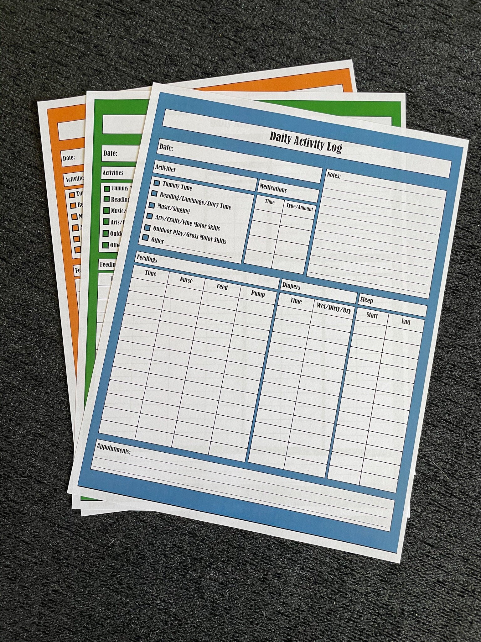 Daily Activity Log Boy - Etsy