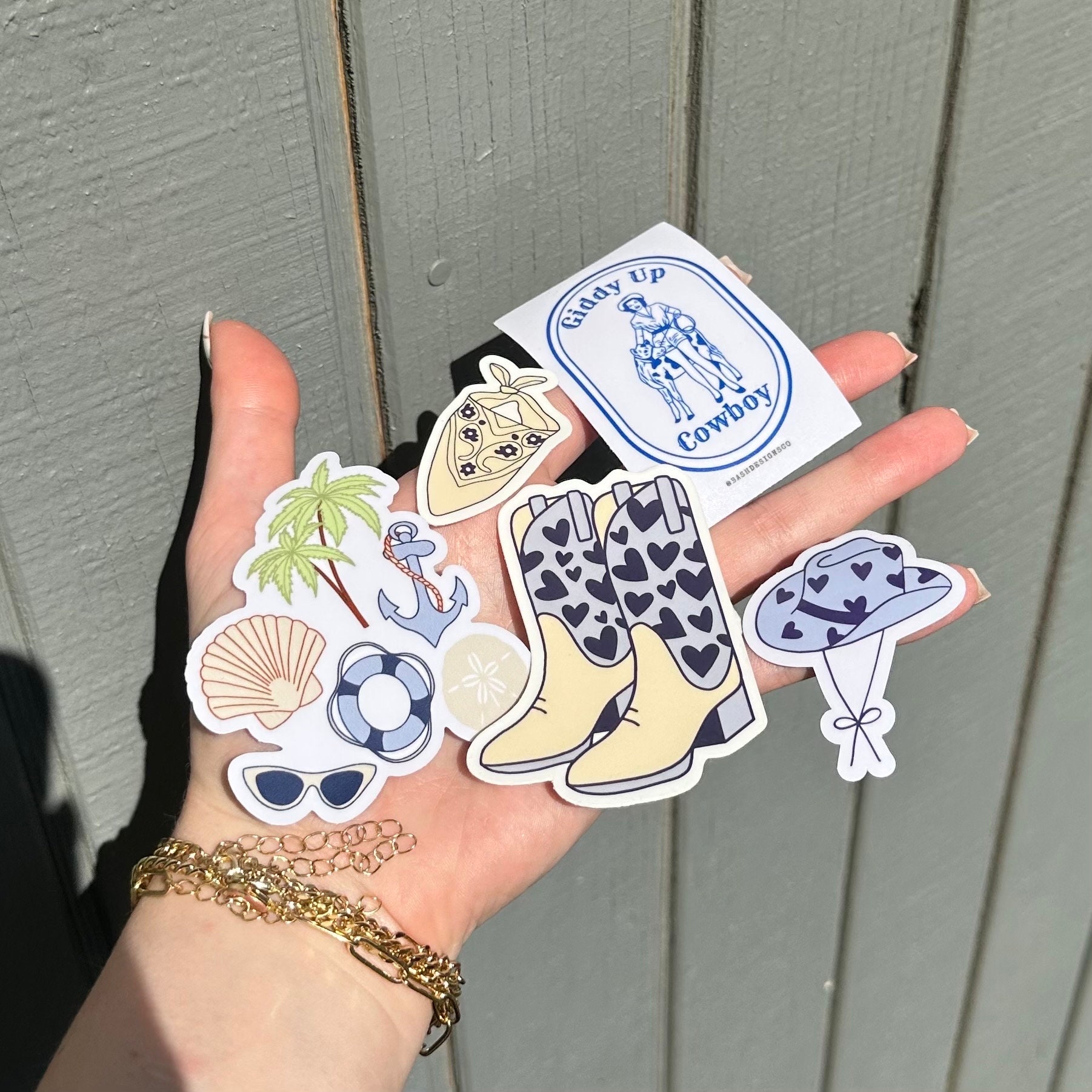 Coastal Cowgirl Sticker Pack Western Stickers Gift for Loved One - Etsy