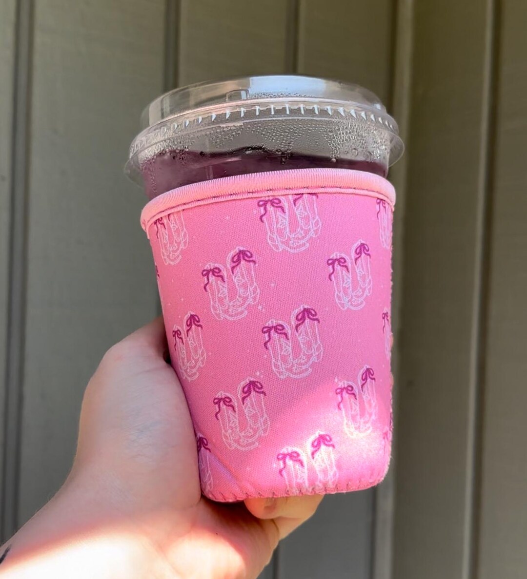 Bow Cowgirl Boots Iced Coffee Cozie Iced Coffee Koozies Coffee Coozie ...