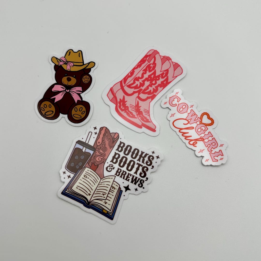 Western Book Sticker Pack Western Stickers Country Stickers Bow Sticker ...