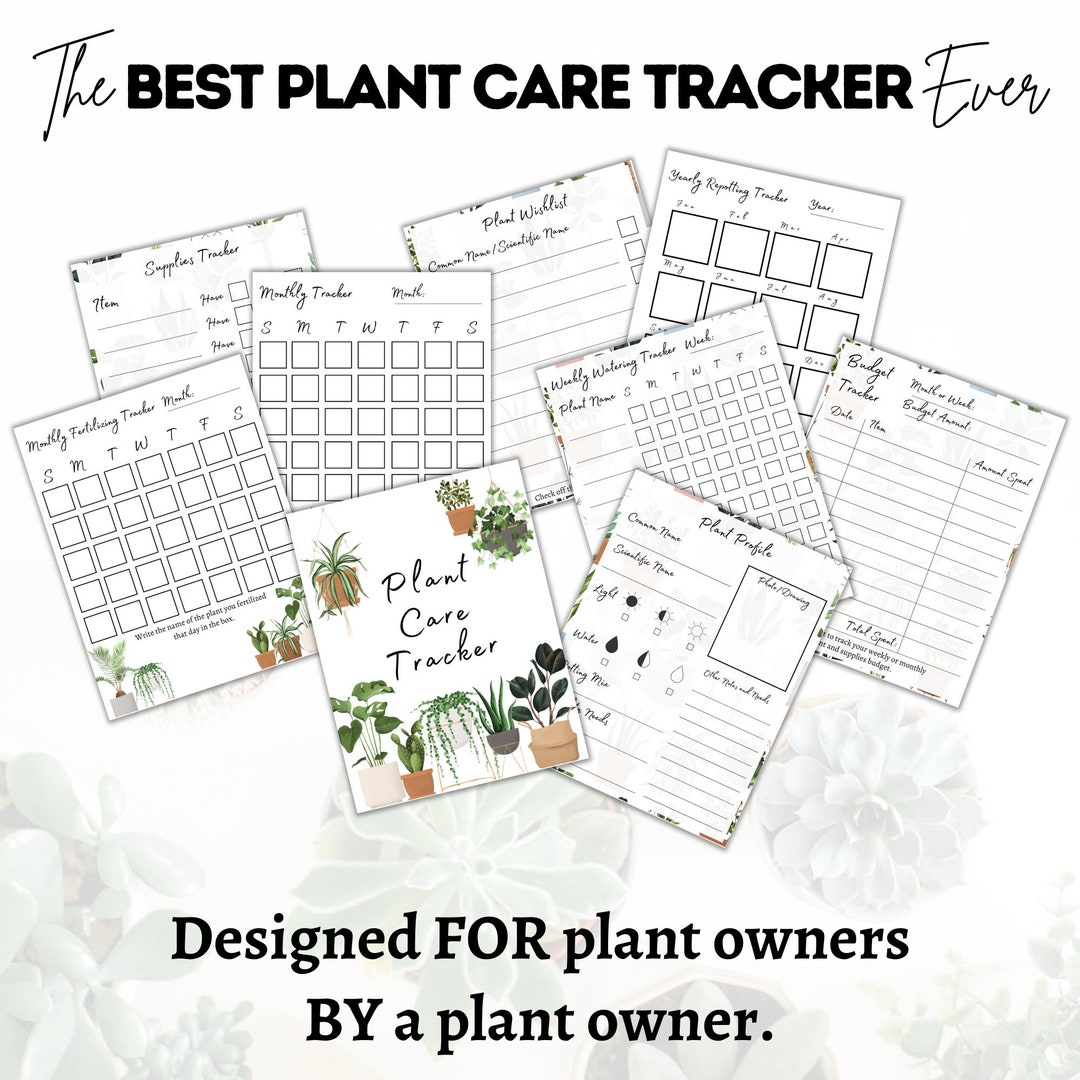 Plant Care Tracker Journal, Printable, Digital Download, Instant ...