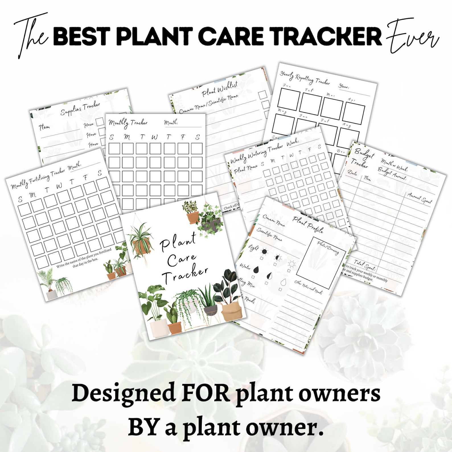 Plant Care Tracker Journal, Printable, Digital Download, Instant ...