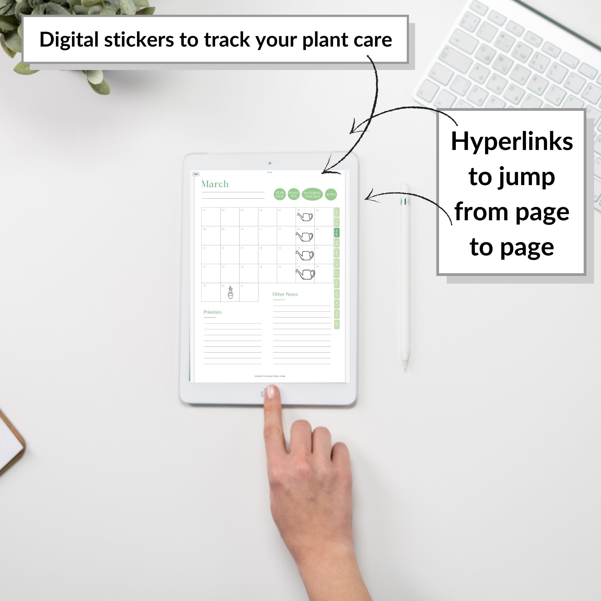 Digital Plant Care Planner & Tracker Hyperlinked Goodnotes/other PDF ...