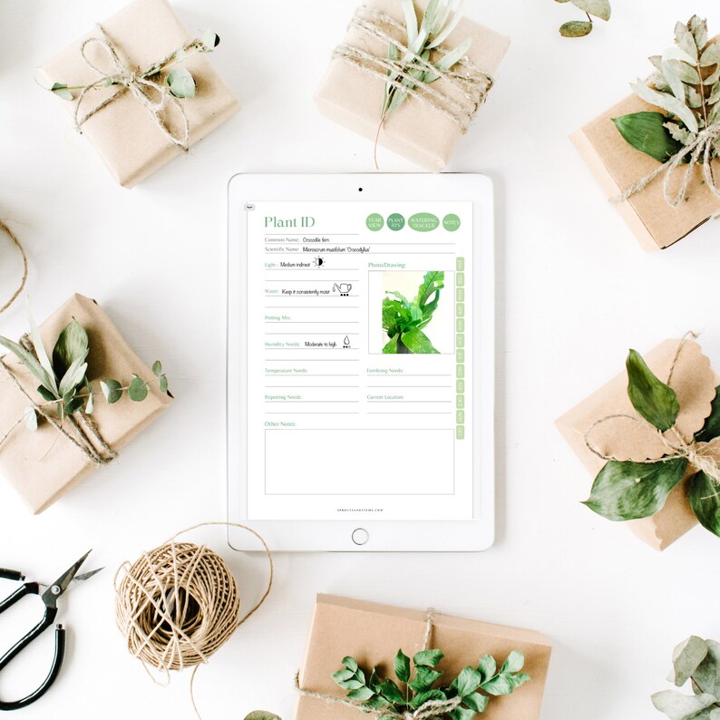 Digital Plant Care Planner & Tracker Hyperlinked Goodnotes/other PDF ...