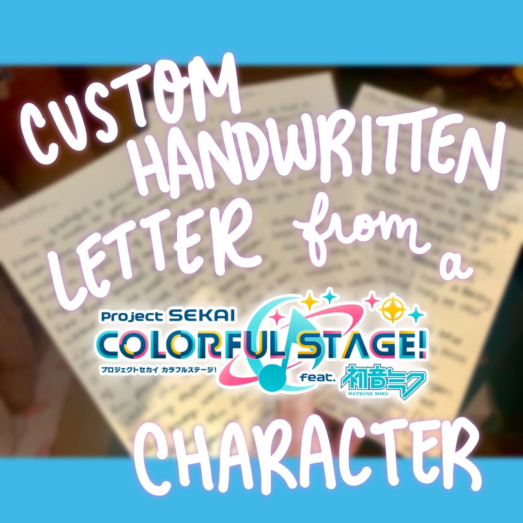 CUSTOM Handwritten Letter From a Project Sekai Character!! - Etsy