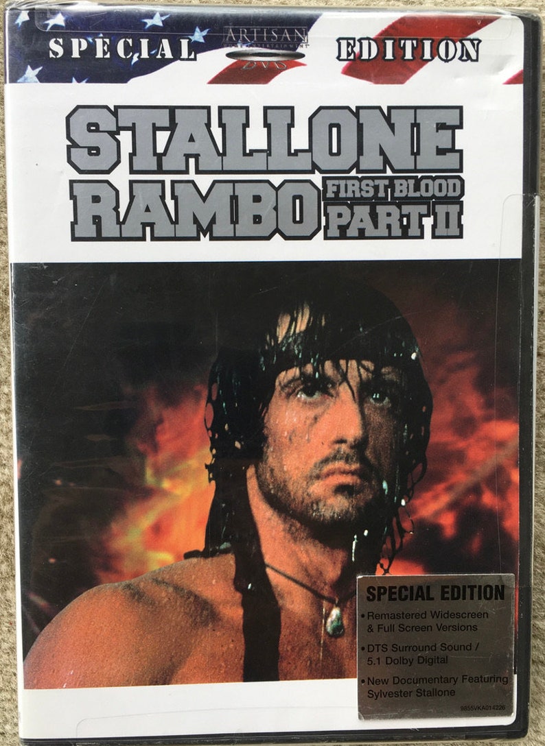 Sylvester Stallone Rambo First Blood Part II New Sealed Special Edition ...