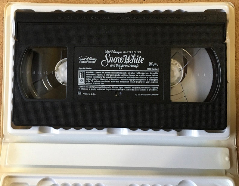 Walt Disney Snow White & the Seven Dwarfs Rare 1994 Masterpiece VHS ...