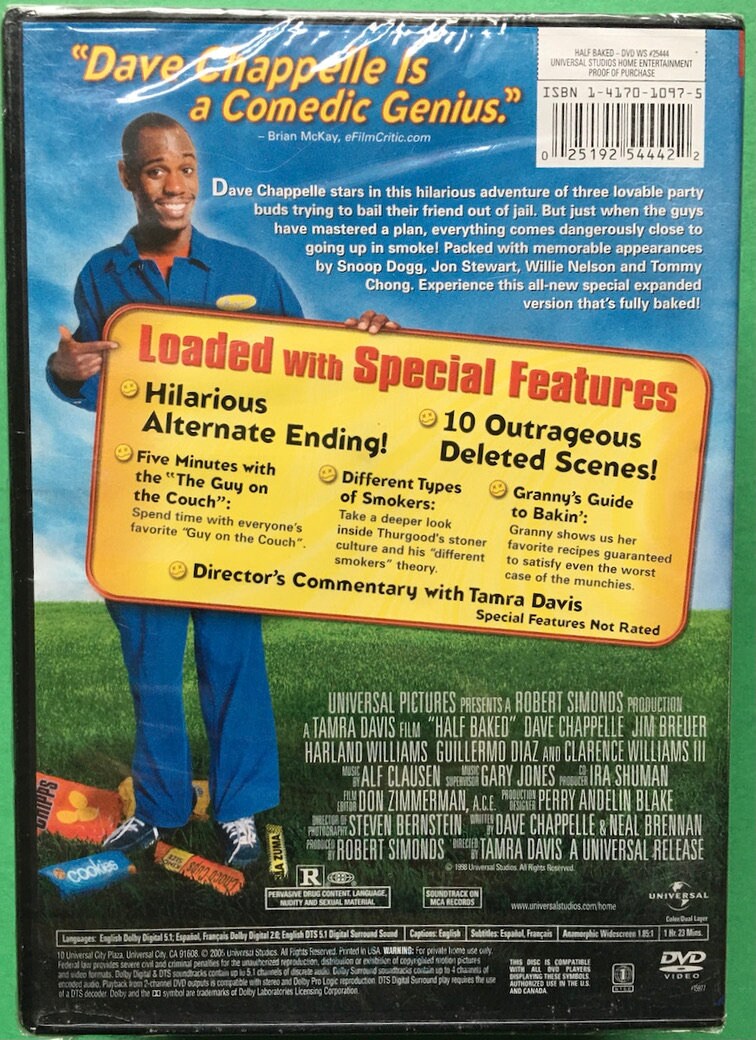 Dave Chappelle Half Baked Widescreen Fully Baked Edition New Factory ...