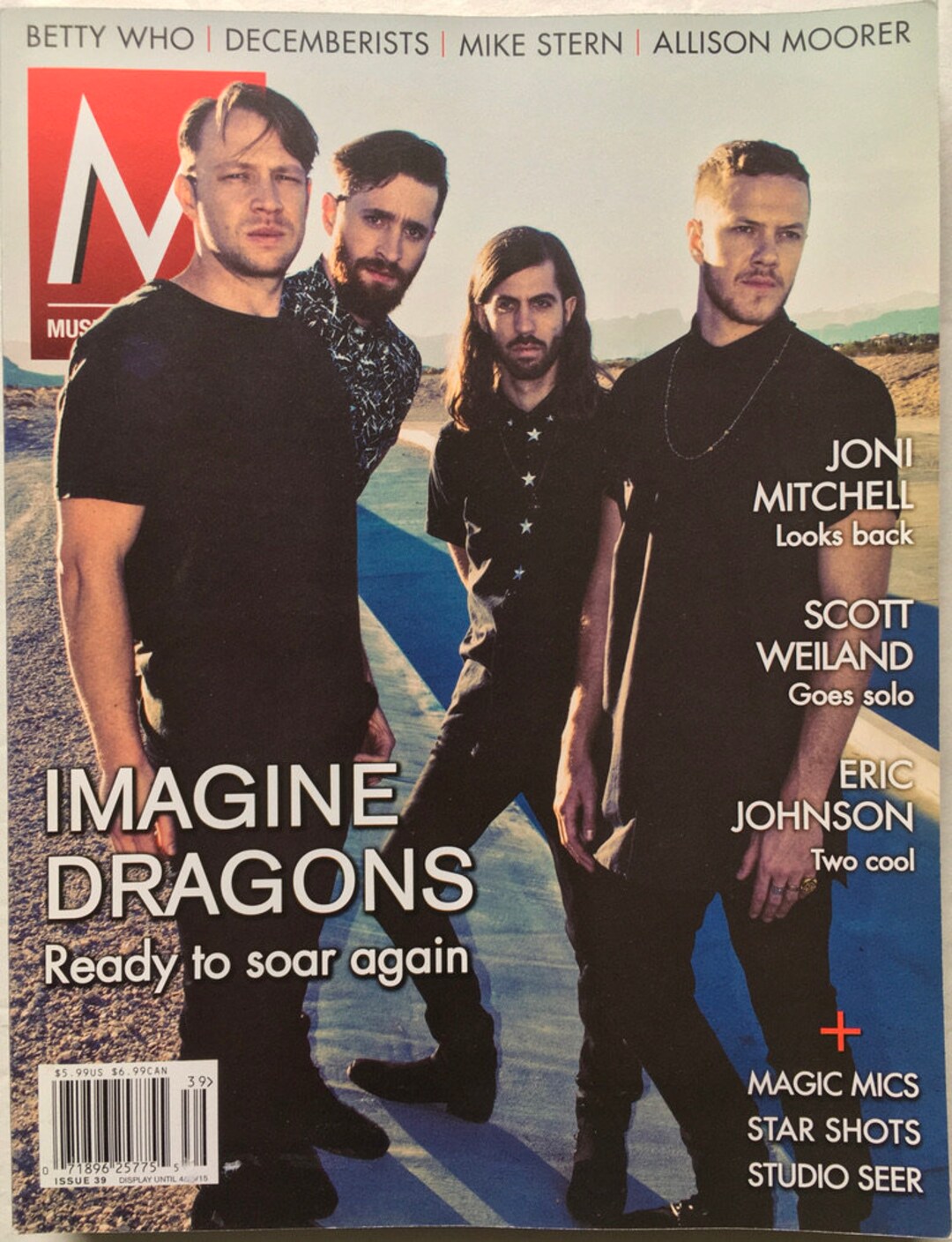 Imagine Dragons Cover M Music and Musicians Magazine Rare Issue #39 ...