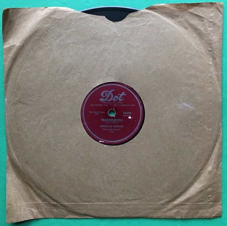 Nervous Norvus Transfusion and Dig 10 78 RPM Original 1956 Dot Records 15470 - Etsy