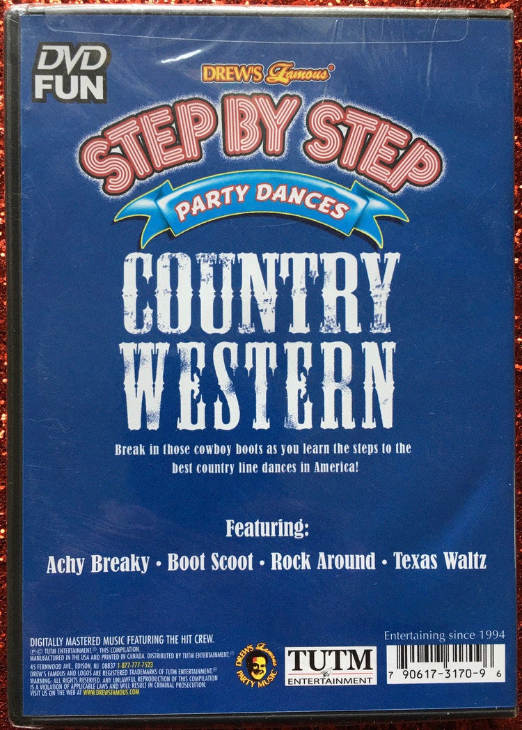 Country Western Step by Step Party Dances Sealed DVD Drew's Famous ...