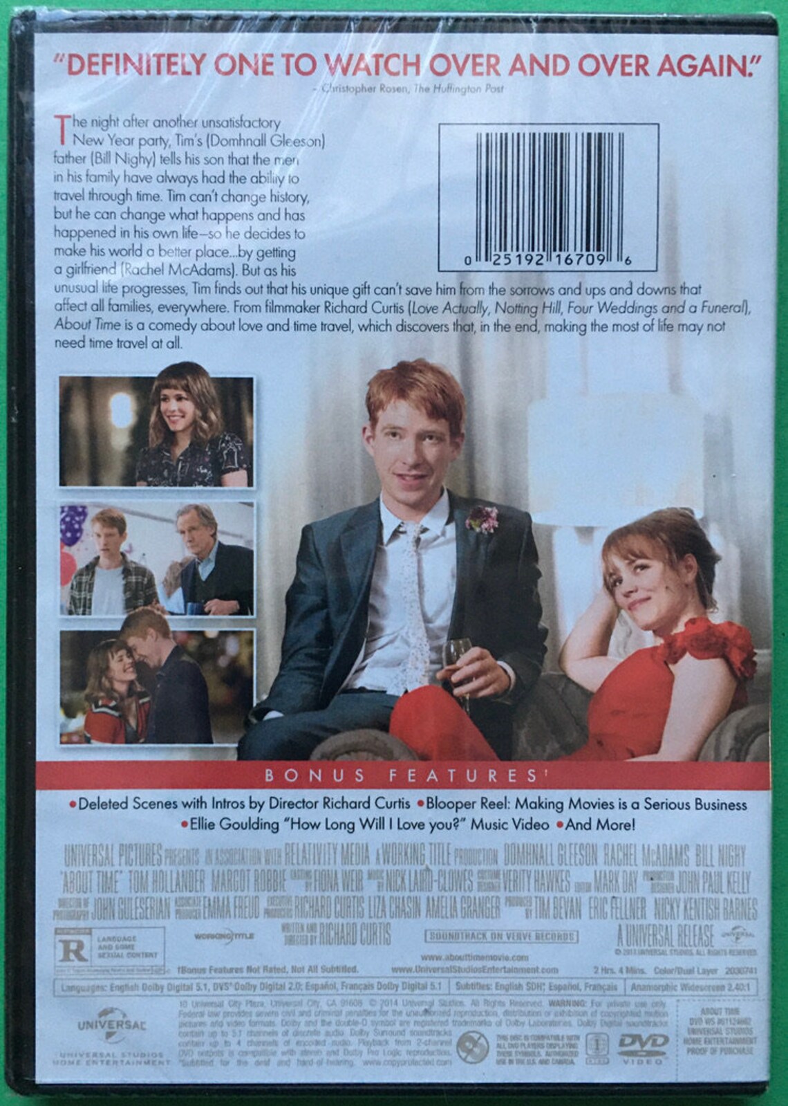 Rachel Mcadams Domhnall Gleeson About Time New Factory Sealed DVD - Etsy