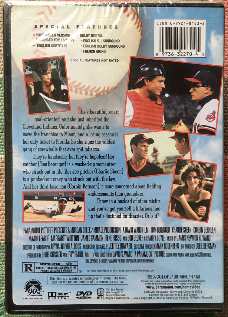 Charlie Sheen Wesley Snipes Tom Berenger Major League New Factory ...