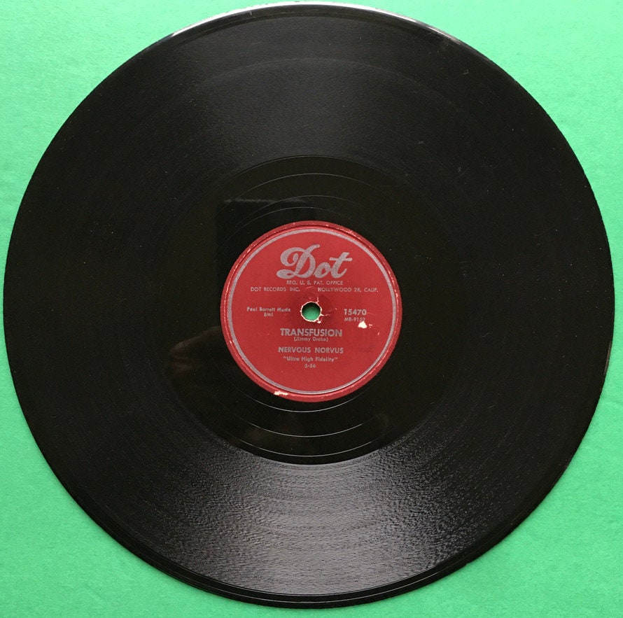 Nervous Norvus Transfusion and Dig 10 78 RPM Original 1956 Dot Records 15470 - Etsy