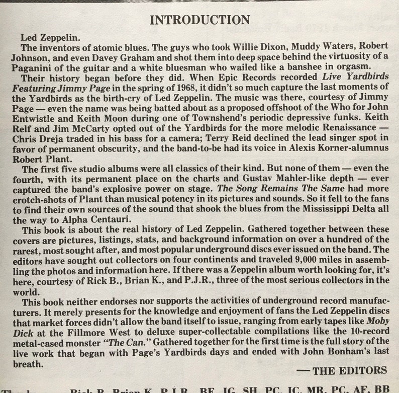 Led Zeppelin Collector's Guide Trampled Underground Ultra Rare History ...