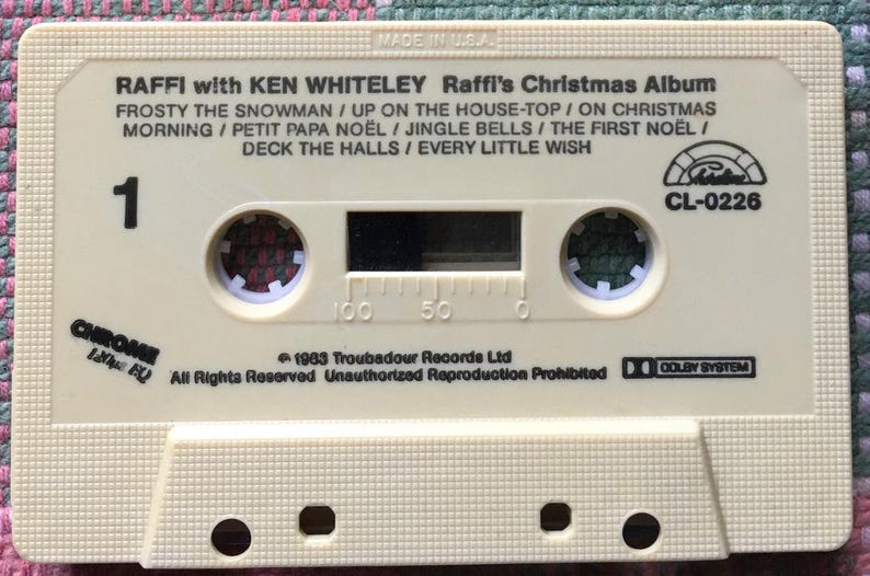 Raffi Raffi's Christmas Album Like New Cassette Tape - Etsy