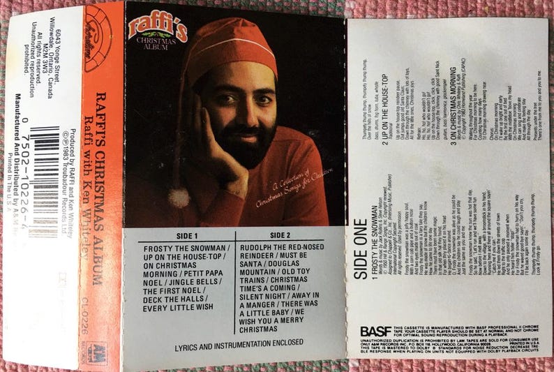 Raffi Raffi's Christmas Album Like New Cassette Tape - Etsy