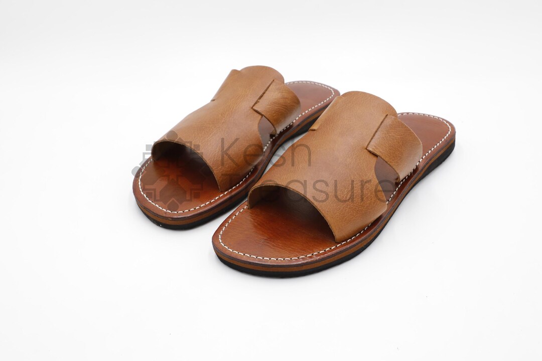 Handmade Moroccan Leather Sandals for Men: Authentic Summer Footwear - Etsy
