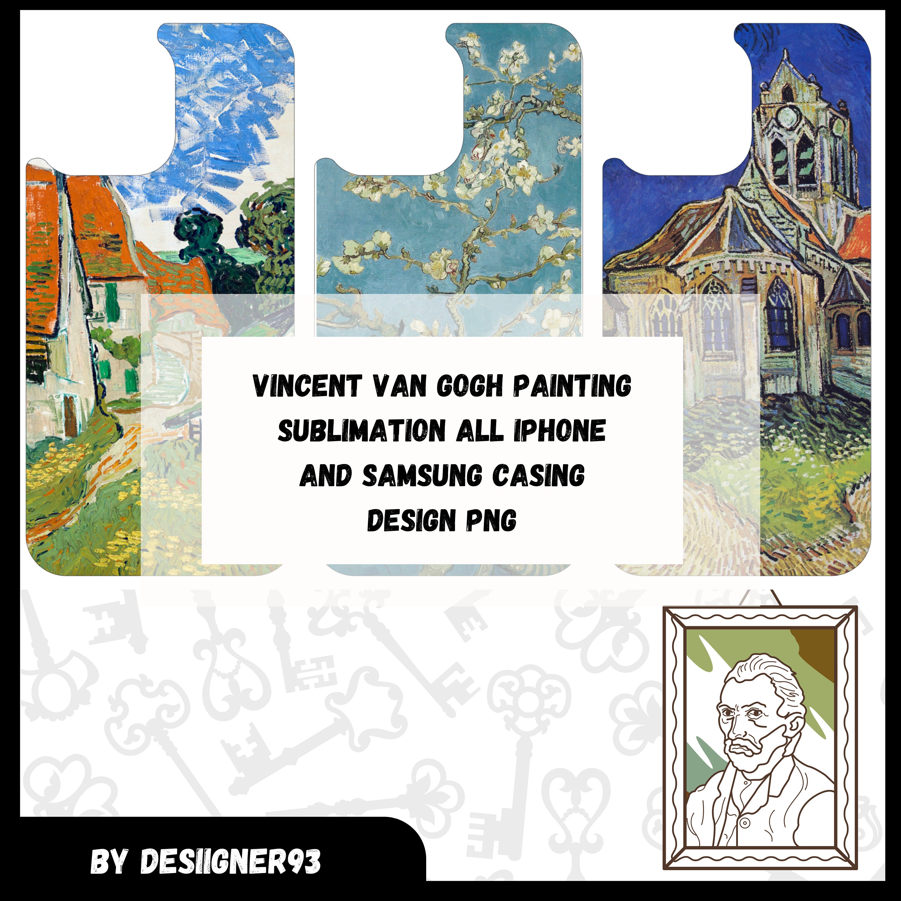 Vincent Van Gogh Painting Sublimation for All iPhone and Samsung Galaxy ...