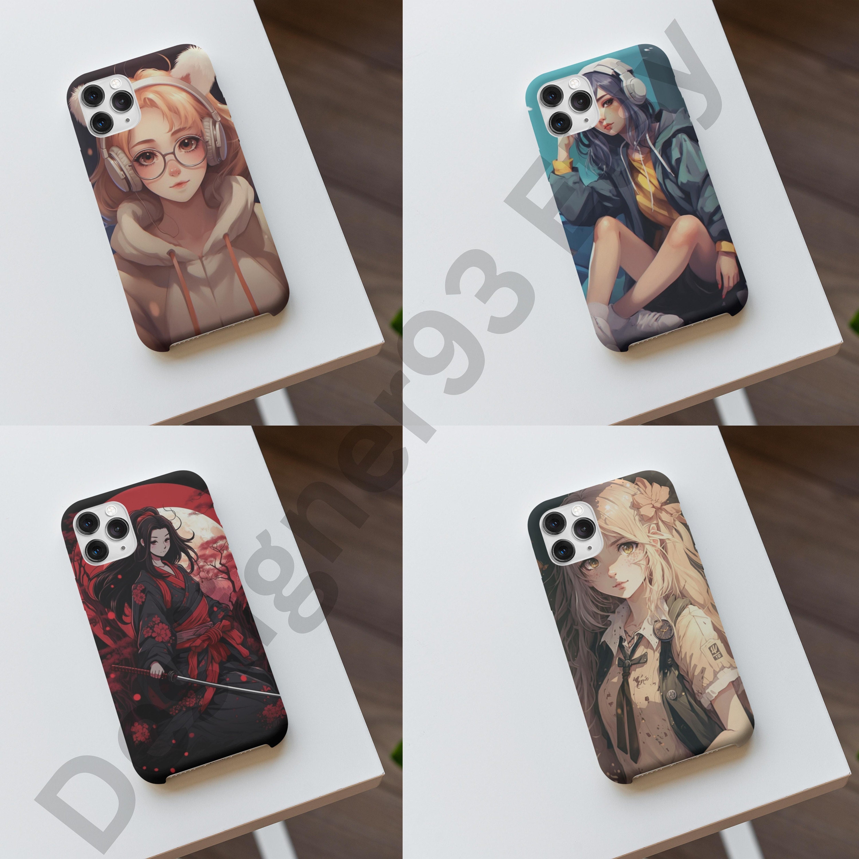 30+ Sublimation Cute Anime Girl iPhone and Samsung Galaxy Case Template ...