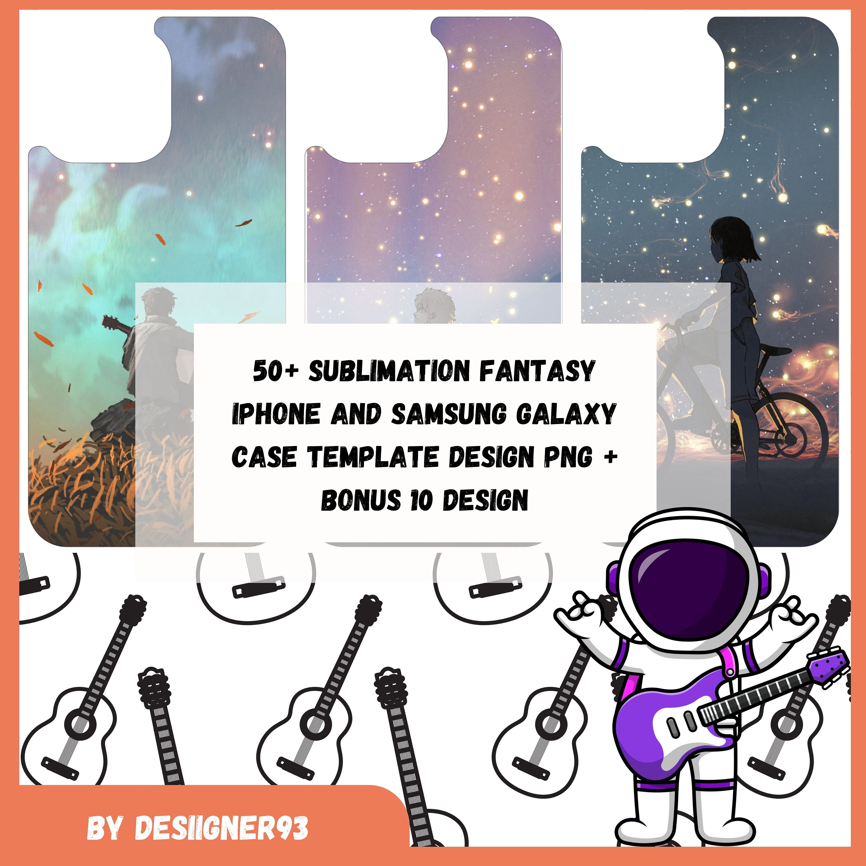 50+ Sublimation Fantasy iPhone and Samsung Galaxy Case Template Design ...