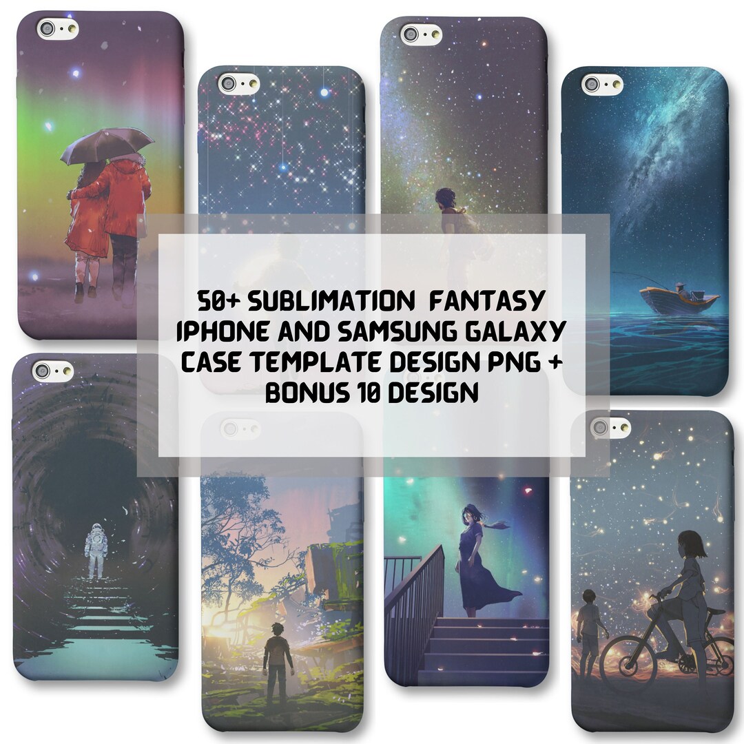 50+ Sublimation Fantasy iPhone and Samsung Galaxy Case Template Design ...