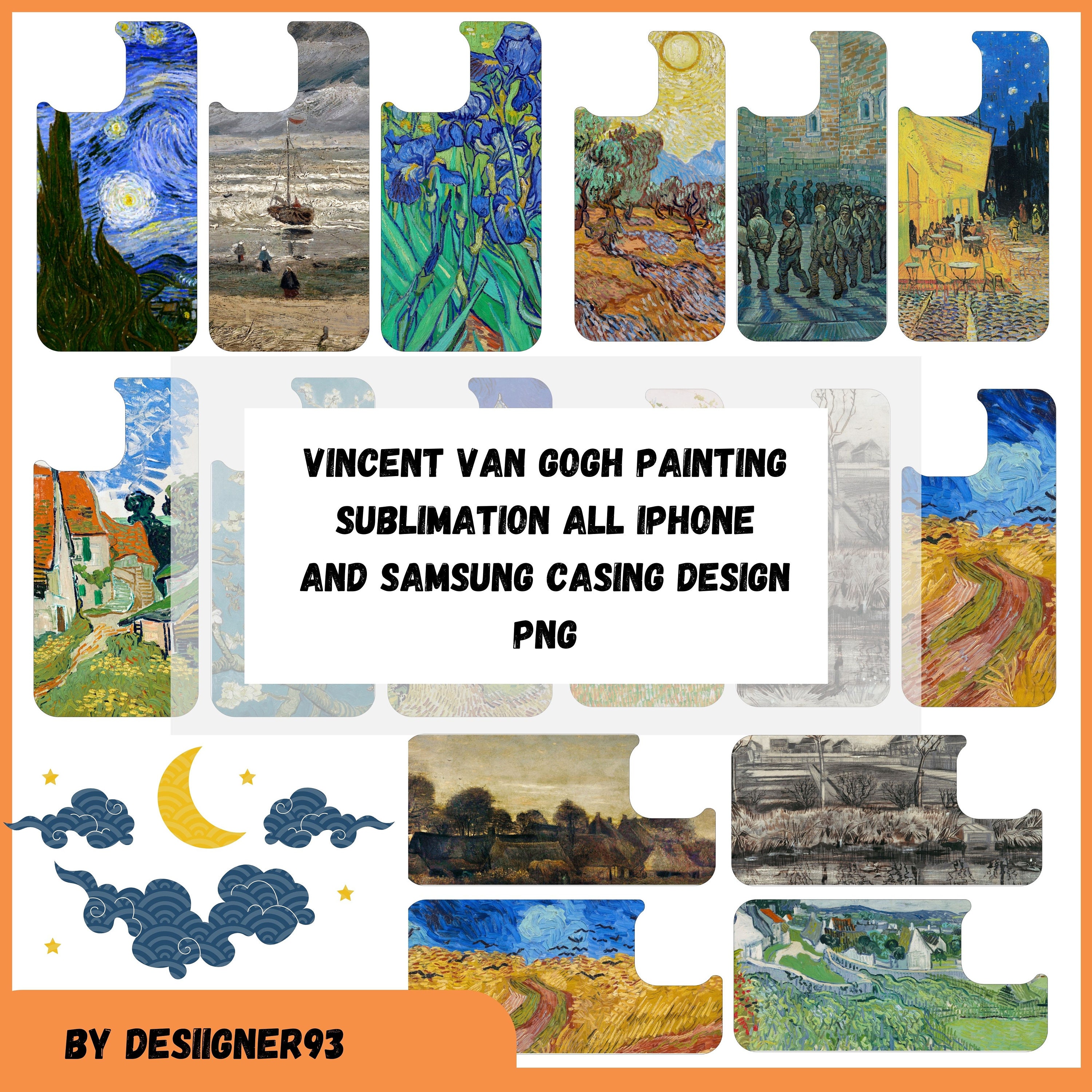 Vincent Van Gogh Painting Sublimation for All iPhone and Samsung Galaxy ...
