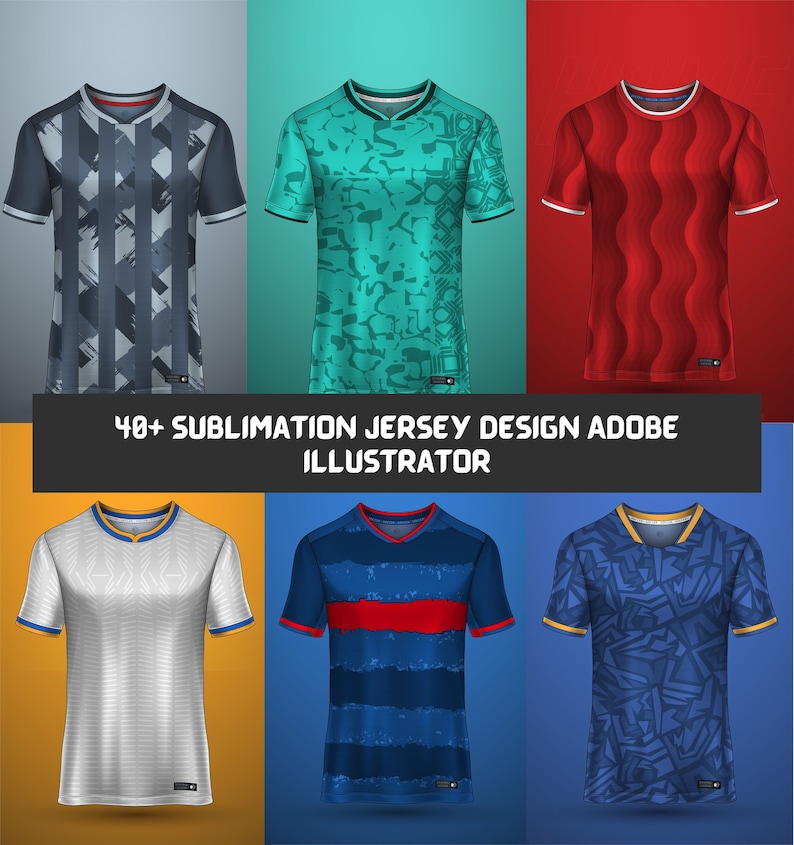 40+ Jersey Sublimation Adobe Illustrator With Template and Mockup ...