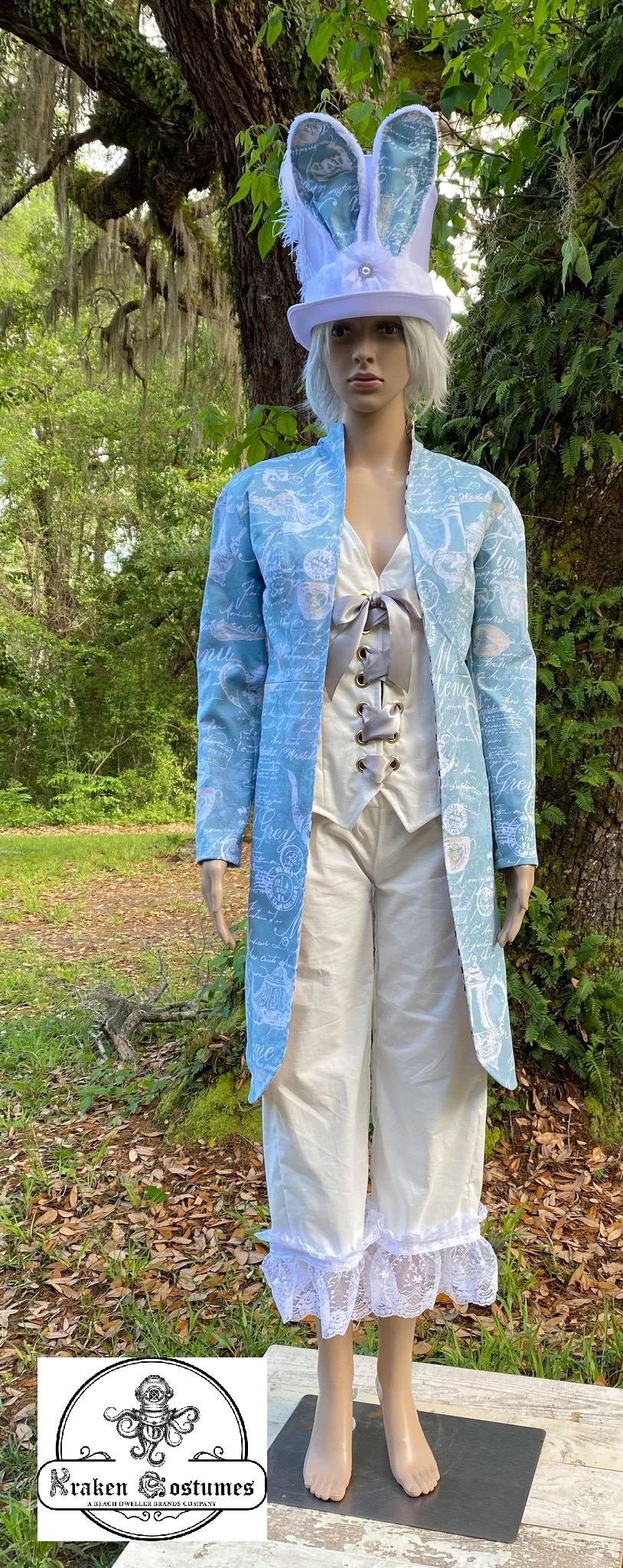 White Rabbit Costume, Available in Custom Sizes, Wonderland, Looking ...