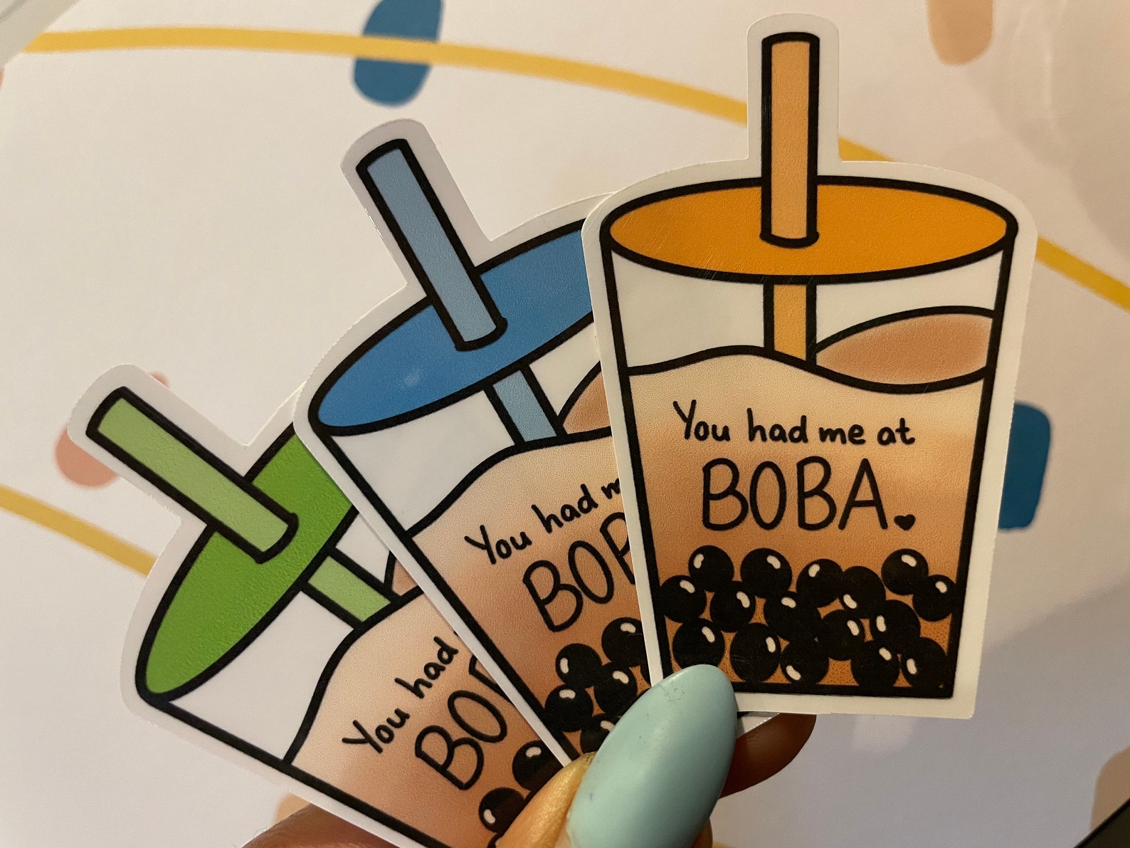 You Had Me at Boba Sticker Boba Tea Sticker Vinyl Sticker - Etsy